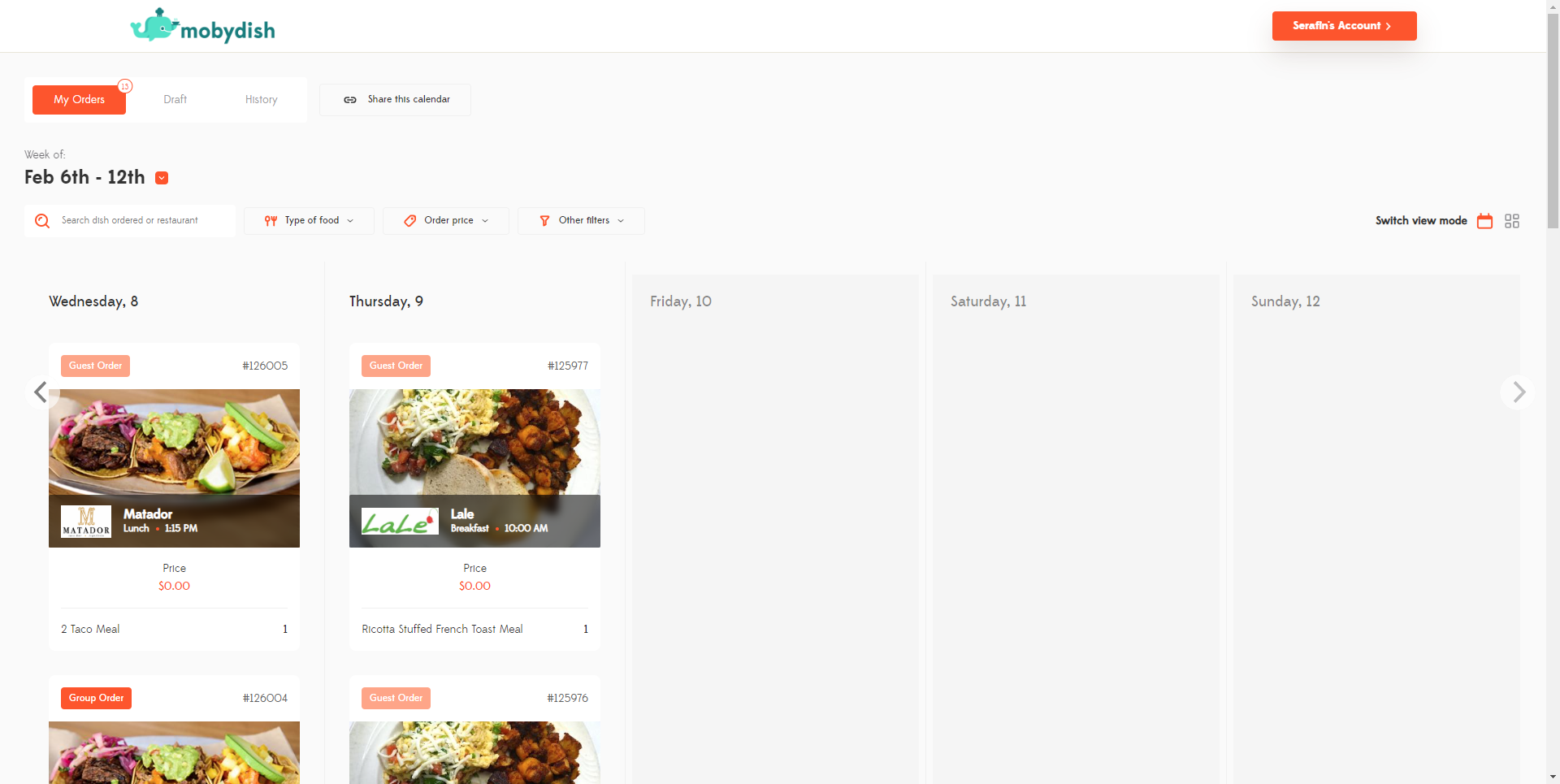 Order Catering Online – MobyDish Latest Features